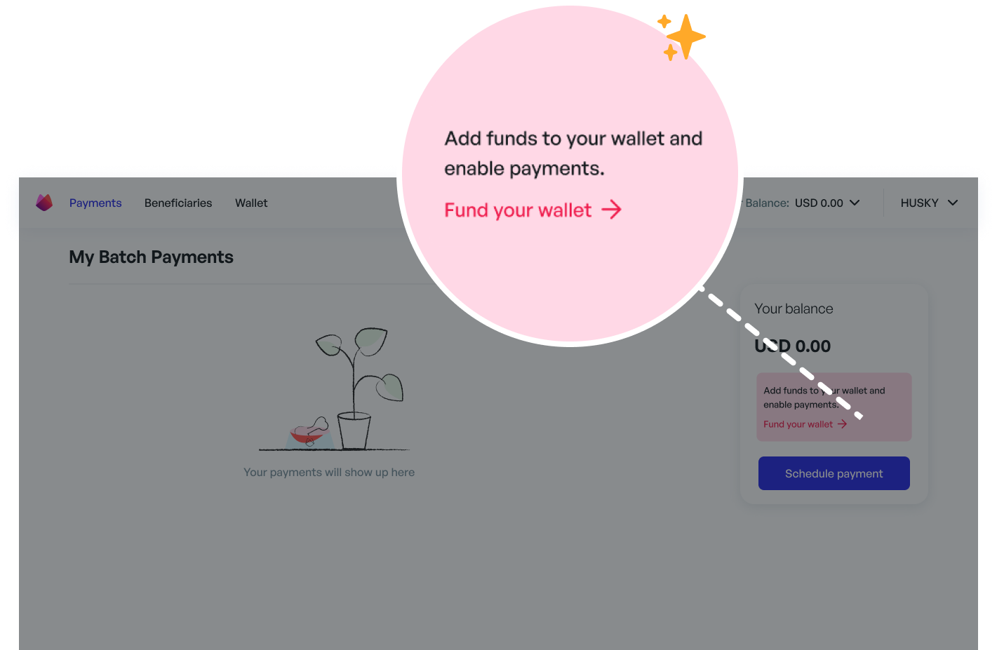 Making a batch payment through Husky’s app – Husky (EN)